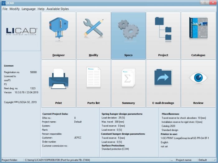 LISEGA SE - New LICAD 10.3 version - LISEGA SE : LISEGA SE