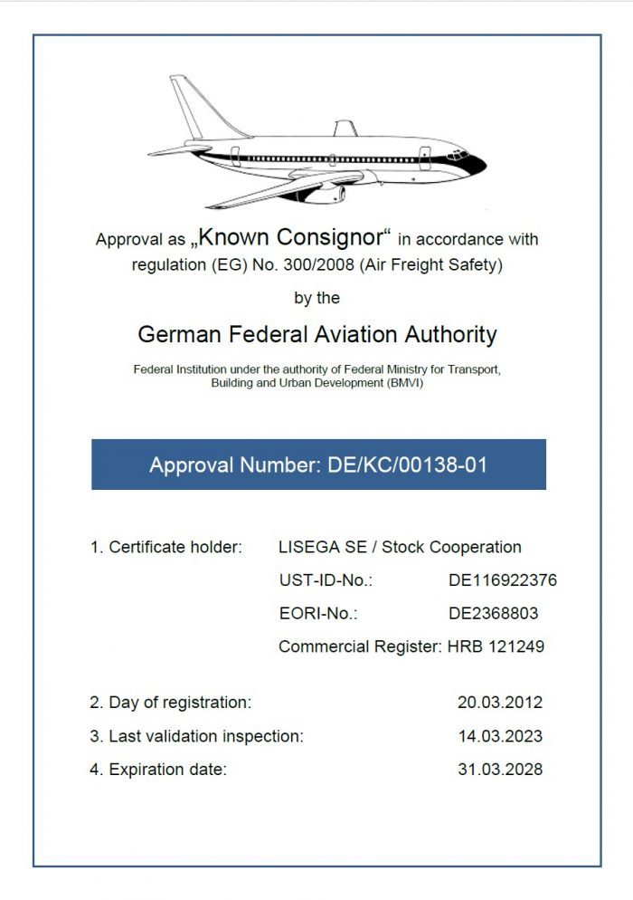 Known Consignor - LISEGA SE : LISEGA SE