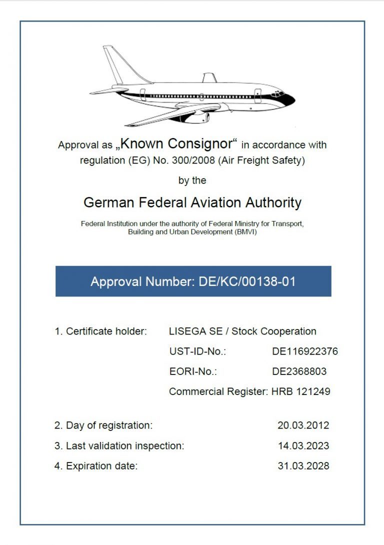 Known Consignor - LISEGA SE : LISEGA SE